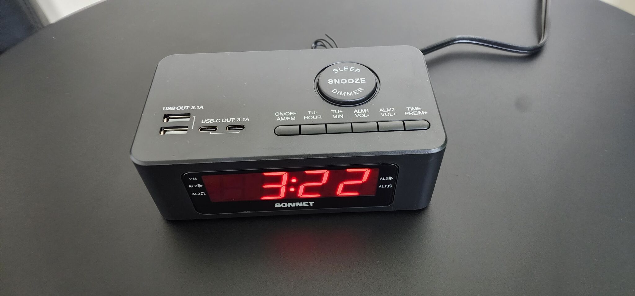 Alaram Clock Radio 310, 0.9″ Red LED Display, Battery back up – 24 pcs ...